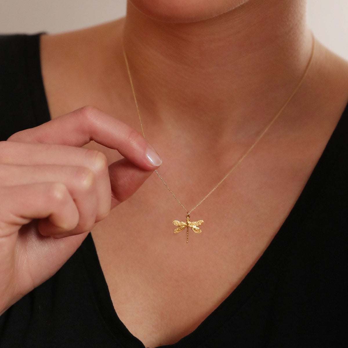 Halskette - KLEINE LIBELLE, vergoldet – BELLYBIRD JEWELLERY